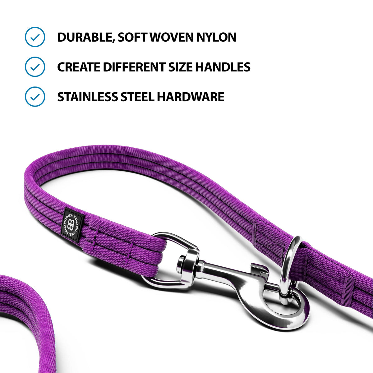 Training Double Ended Dog Lead | 2m Length - Purple – BullyBillows