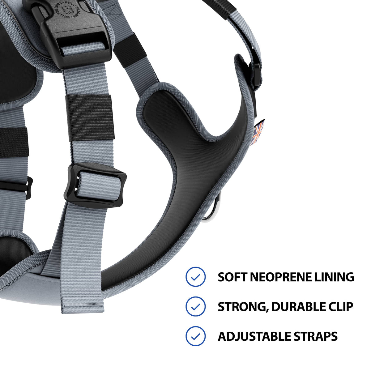 Anti Pull Hurricane Harness - With Handle - Grey – BullyBillows