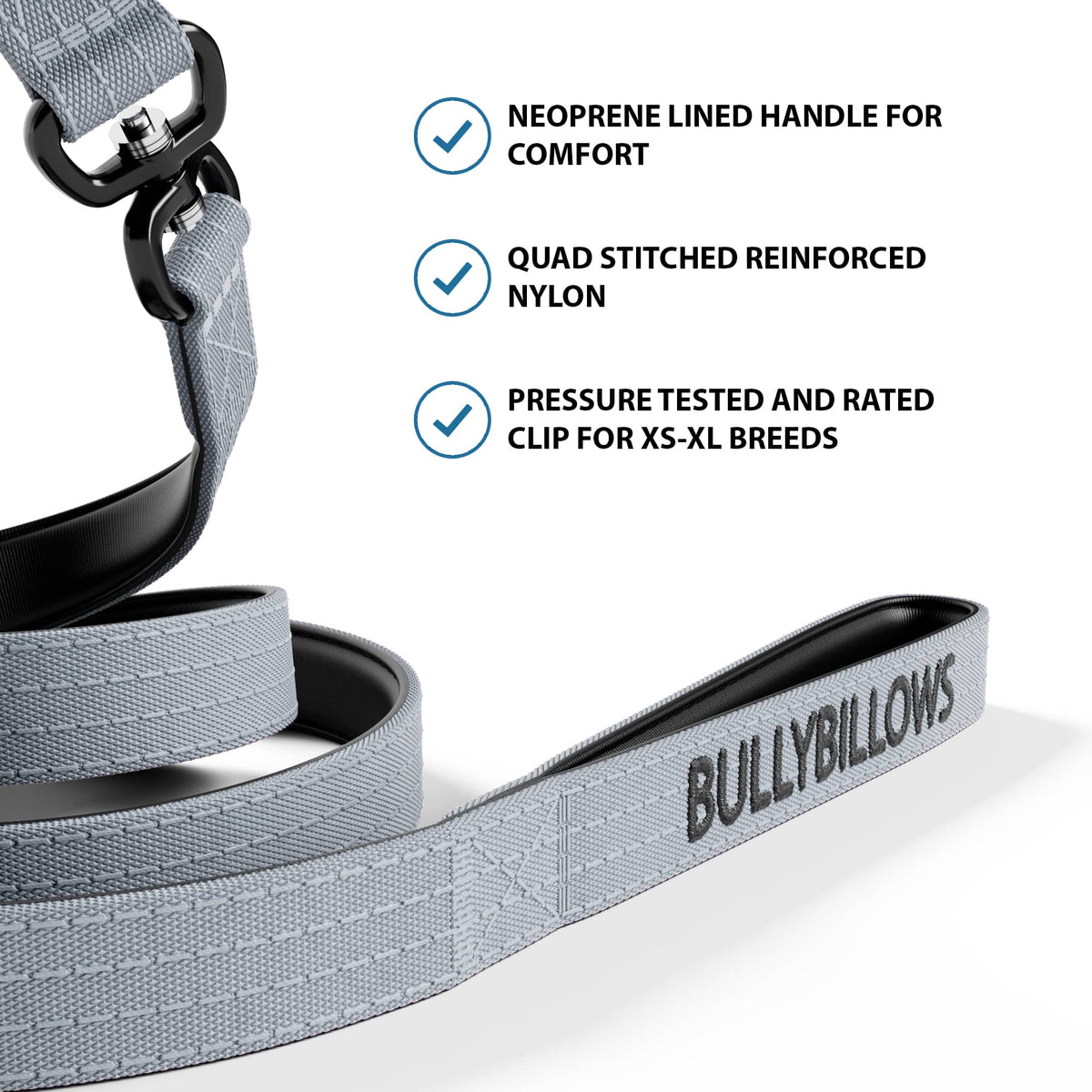 1.4m Swivel Combat Lead | Anti-Tangle & Secure Clip - Metal Grey ...