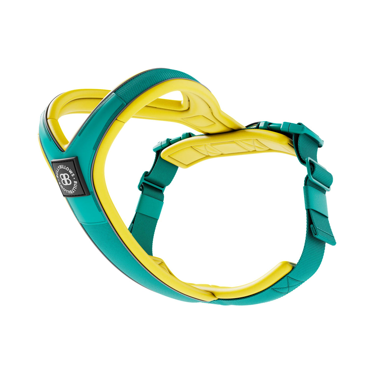 Slip on Harness | Foam Padded - Turquoise x Yellow – BullyBillows