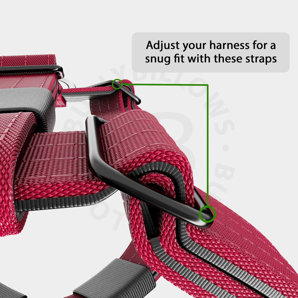 Training Anti Pull TRI-Harness® | M-XL Breeds - Burgundy – BullyBillows