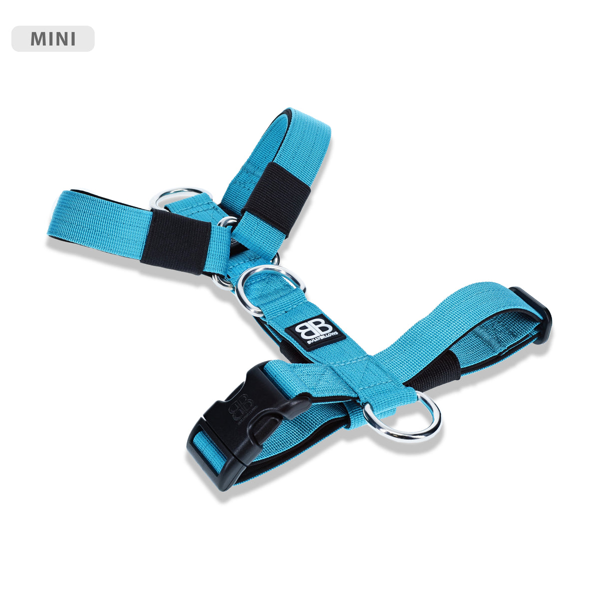 Mini TRI-Harness® | No Pull & Adjustable - Light Blue v2.0 – BullyBillows