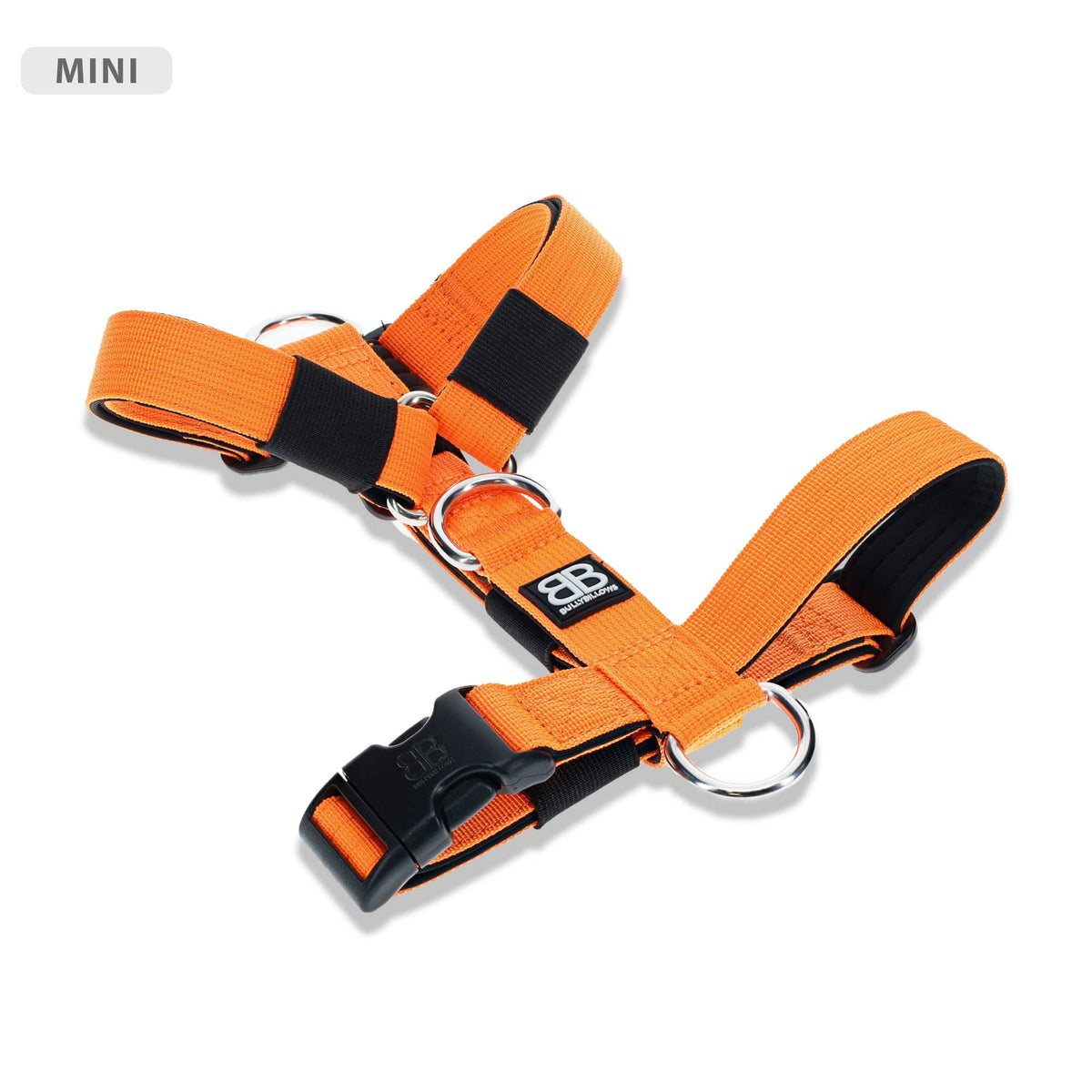 Mini TRI-Harness® | No Pull & Adjustable - Orange v2.0 — BullyBillows