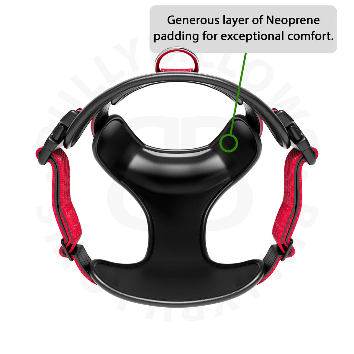 Premium Comfort Harness | Non Restrictive & Adjustable - Red – BullyBillows
